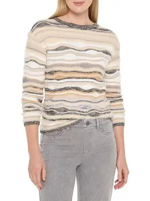 NIC+ZOE Odyssey Mix Sweater - Neutral Multi