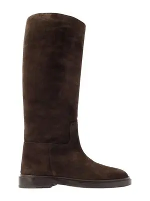 Legres 80 Suede Knee Boots Dark Brown