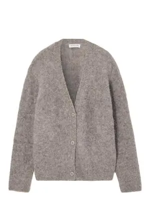 THE FRANKIE SHOP Elland Brushed Alpaca-blend Cardigan - Gray