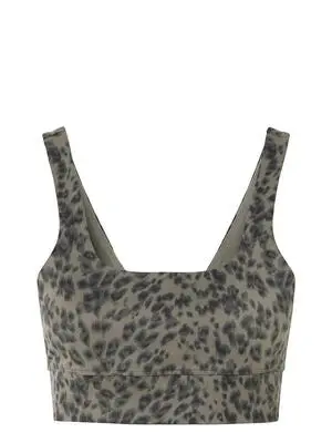 Varley Cori Cheetah-print Freesoft Sports Bra - Brown