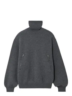 Balenciaga Wool-blend Turtleneck Sweater - Gray