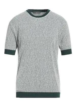 DANIELE FIESOLI Knitted Short Sleeve Sweater - Green