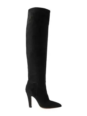 Paris Texas Elsa Suede Knee Boots - Black