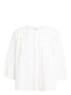 Ba&sh Poplin Shirt With Lace Trims - White