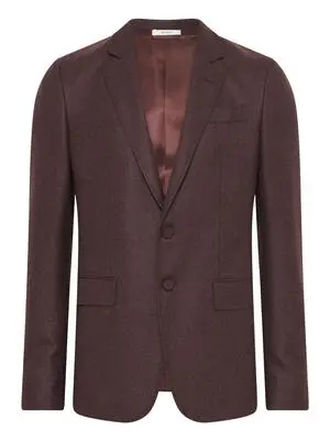 Gabriela Hearst Irving Jacket In Wool Cashmere Flannel - Burnt Sienna