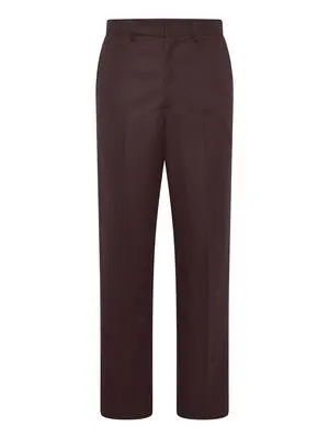 Gabriela Hearst Harold Trouser In Wool Cashmere Flannel - Burnt Sienna