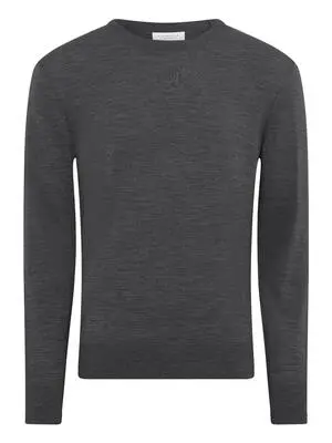 Gabriela Hearst Palco Merino Wool Knit Crewneck Sweater - Charcoal