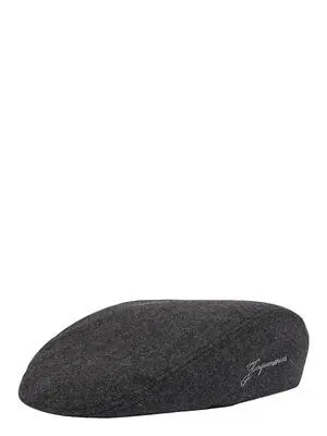 Jacquemus Wool-blend Beret - Dark Grey
