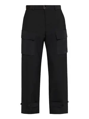 Sacai Belted Ankle Cargo Trousers - Black