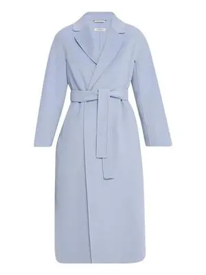 Max Mara Esturia Wool Wrap Coat - Blue