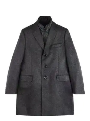 FAY Wool Coat With Quilted Gilet