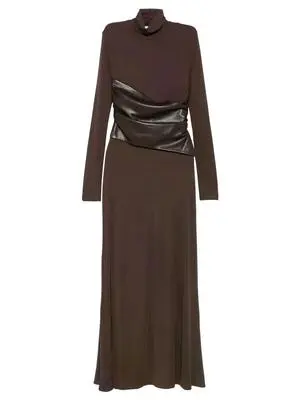 Nanushka Turtleneck Maxi Dress - Brown