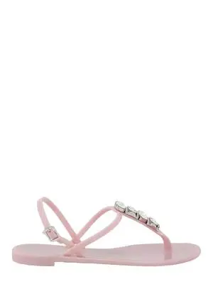 Casadei Crystal Thong Sandals - Pink
