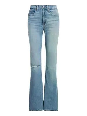 Ralph Lauren Ripped-detail Flared Jeans - Blue
