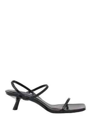 ANINE BING 50mm Square-toe Stiletto-heel Sandals - Black