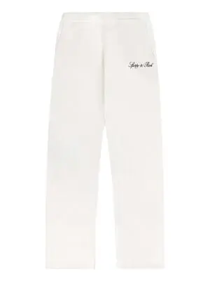SPORTY & RICH Logo-embroidered Trousers - White