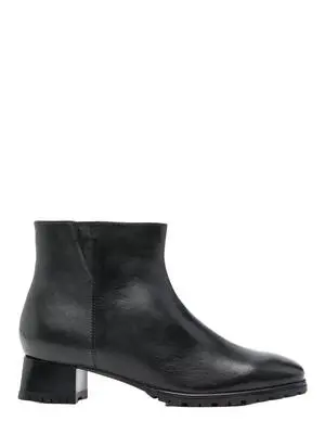 ARA Square Heel Ankle Boots - Black
