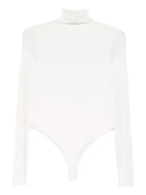Wardrobe.NYC Turtleneck Long-sleeve Bodysuit - Neutrals