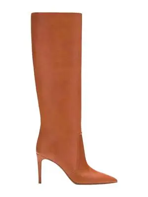 Paris Texas 85mm Pointed Leather Boots - Brown