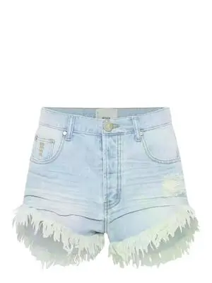 ONETEASPOON Frayed Denim Shorts - Blue