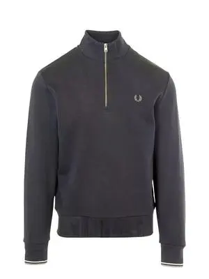 Fred Perry Half-zip Sweatshirt - Blue