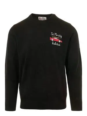 MC2 SAINT BARTH Embroidered Pullover - Black