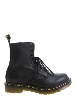 Dr. Martens Lace-up Leather Biker Boots - Black