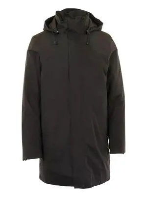 K-WAY Thomal Detachable-hood Coat - Black