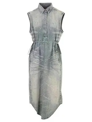 DIESEL Denim Drawstring Midi Dress