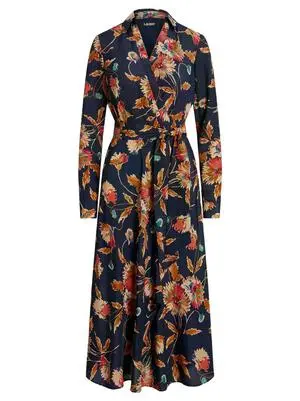 Ralph Lauren Floral-pattern Midi Dress - Blue