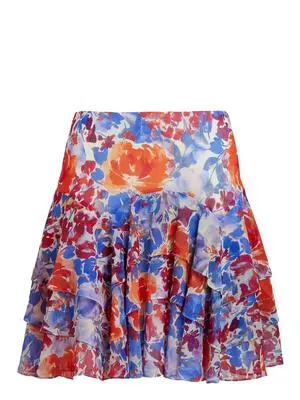 Ralph Lauren Floral Print Mini Skirt - White