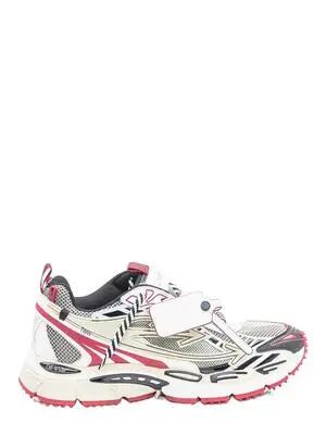 Off-White Mesh And Leather Sneakers - Red