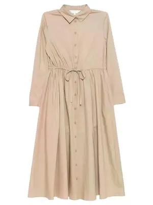 TO B. BY AGNÈS B. Drawstring Shirt Dress - Neutrals