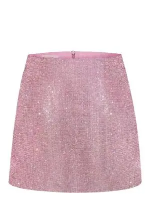 NUE Camille Crystal-embellished Mini Skirt - Pink