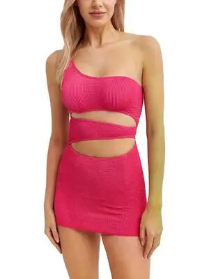 Bond Eye Rico Asymmetric Cut-out Mini Dress - Pink
