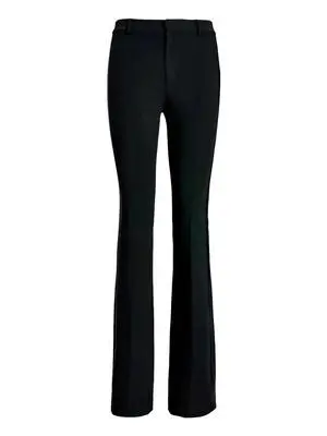 Ralph Lauren Satin-stripe Straight Trousers - Black