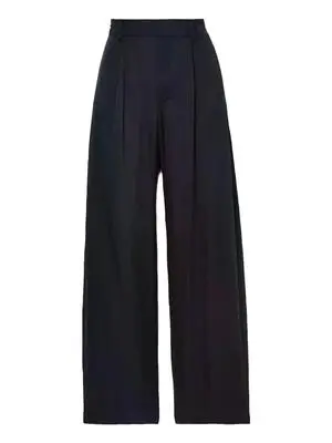 Vince Pleated Wide-leg Trousers - Black