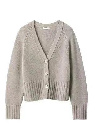 SOFT GOAT Button V-Neck Cashmere Cardigan