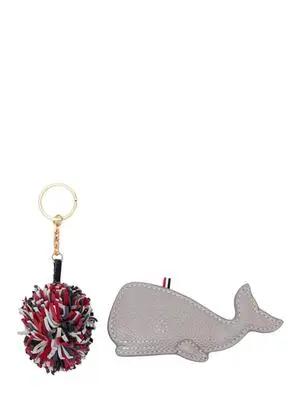 Thom Browne Puffy Whale Key Ring - Grey