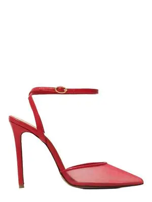 ANDREA WAZEN 105mm Denver Ankle-strap Pumps - Red