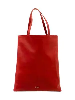 LA ROSE Leather Tote Bag - Red