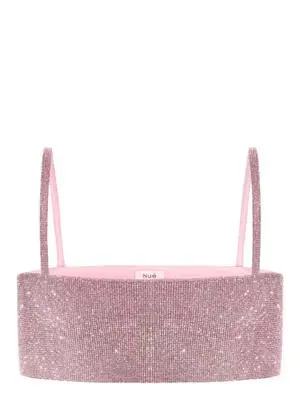 NUE Crystal-Embellished Charlotte Top Pink