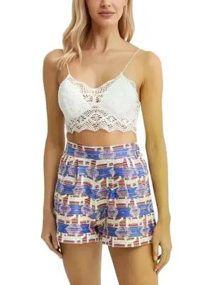 FREE PEOPLE Lace Open-Back Crop Top