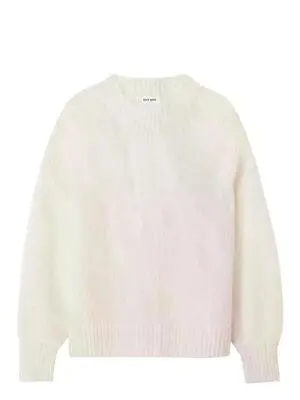 Soft Goat Round-neck Knitted Jumper - Neutrals