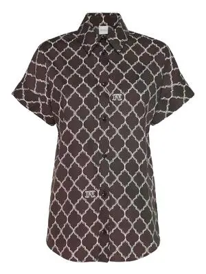 Max Mara Sponda Logo-print Shirt - Brown