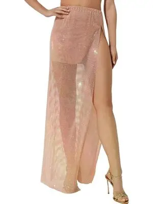 SANTA BRANDS Slit Maxi Skirt - Pink
