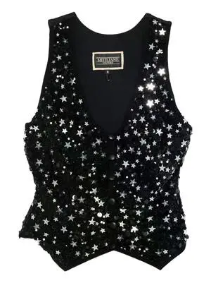 MITILIANE COUTURE Sequined Star Gilet - Black