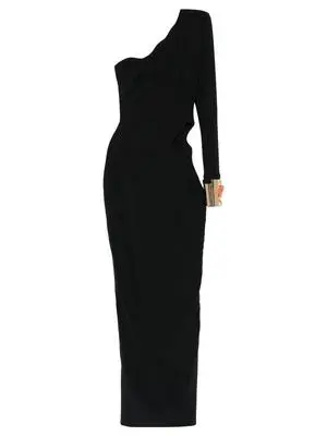 MITILIANE COUTURE Cut-out One-shoulder Dress - Black