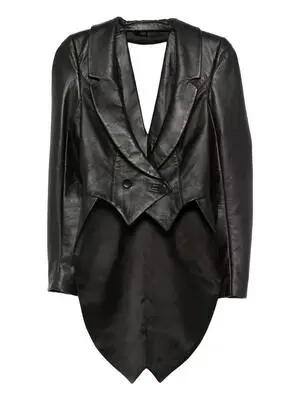 MITILIANE COUTURE Double-breasted Tailcoat Jacket - Black
