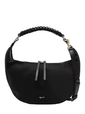 AGNÈS B. Braided-handle Shoulder Bag - Black